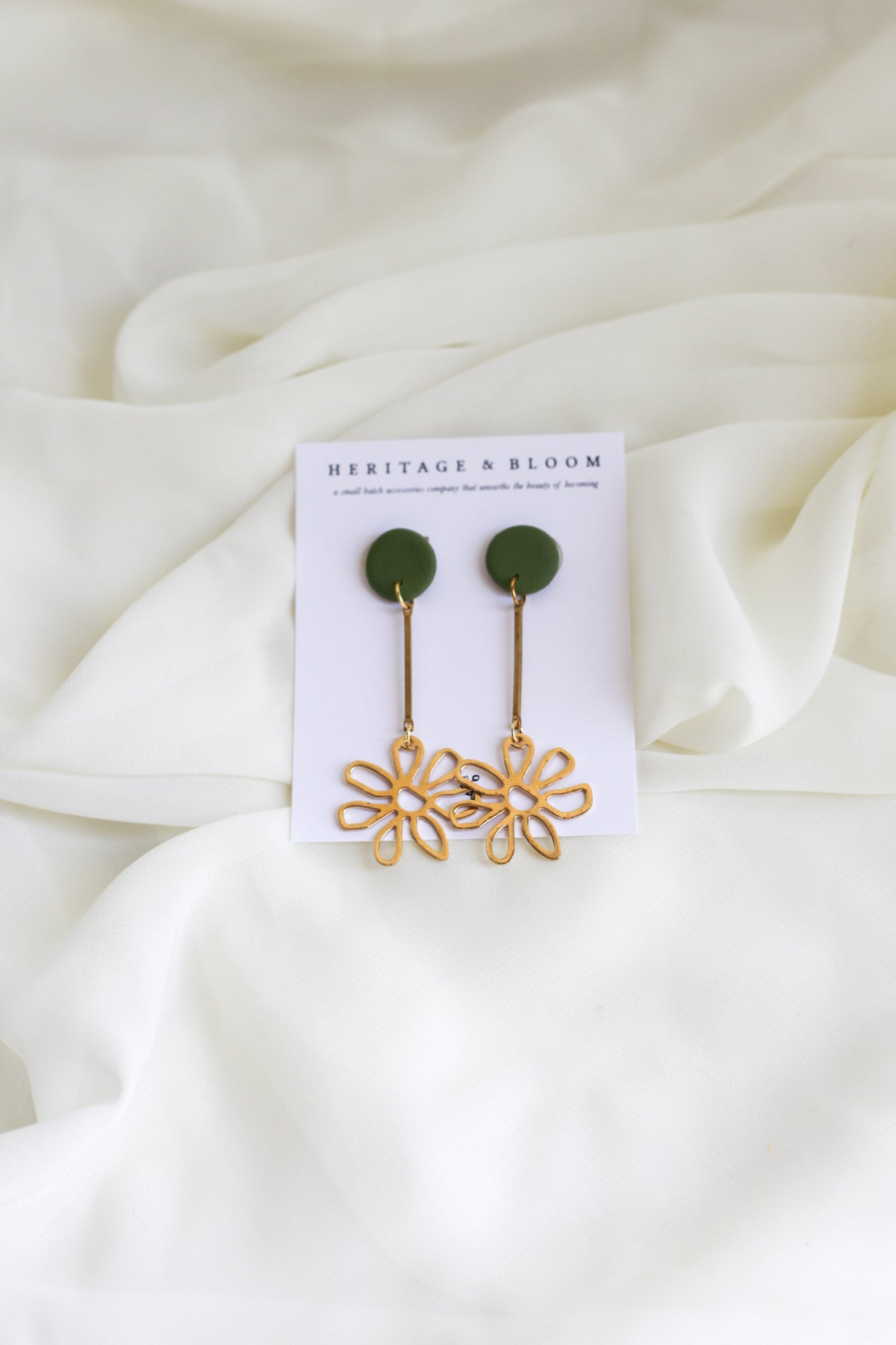 Mini Flora Drop Earrings – Heritage & Bloom