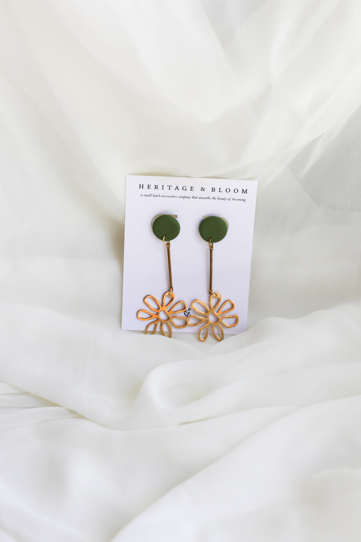 Mini Flora Drop Earrings – Heritage & Bloom