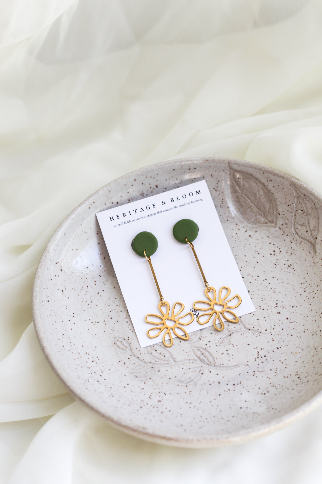 Mini Flora Drop Earrings – Heritage & Bloom